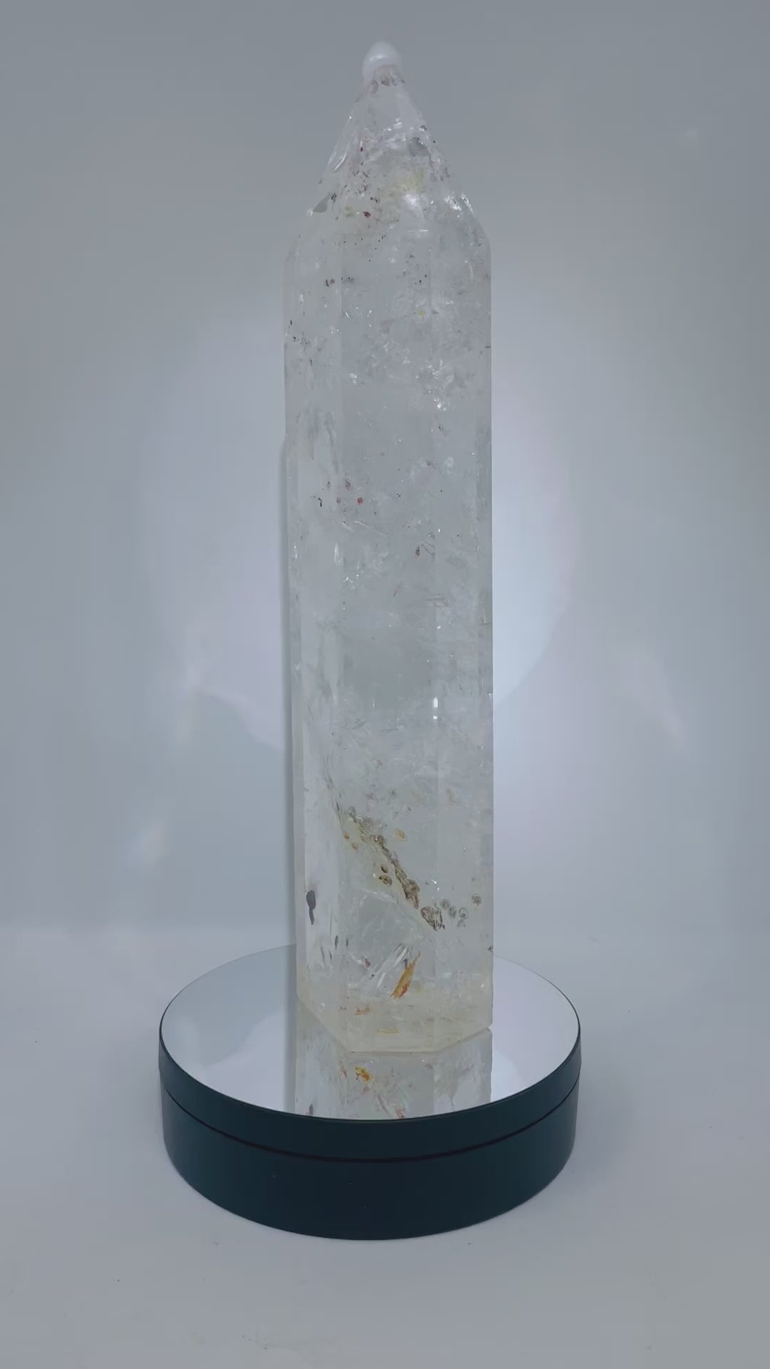 Clear Quartz with Fire Quartz and Golden Healer – Dottie's Crystal Palace